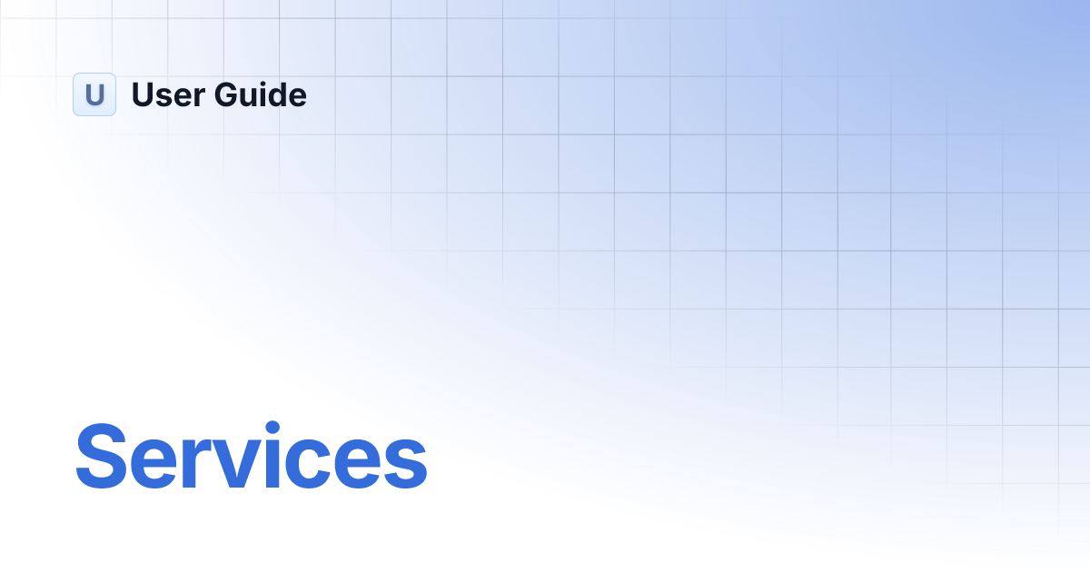 Services | User Guide
